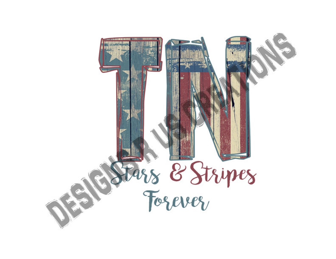TN Stars and Stripes PNG Tennessee PNG Sublimation Designs | Etsy