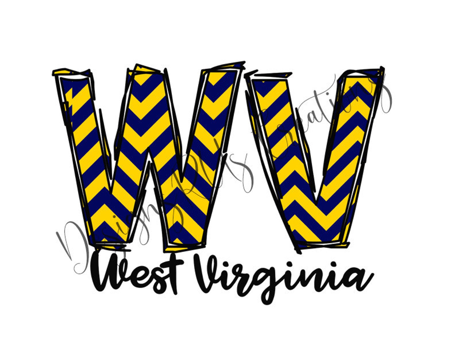 West Virginia PNG WV Chevron Png Sublimation Designs - Etsy