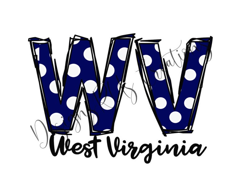 West Virginia PNG WV Polka Dot Png Sublimation Designs - Etsy