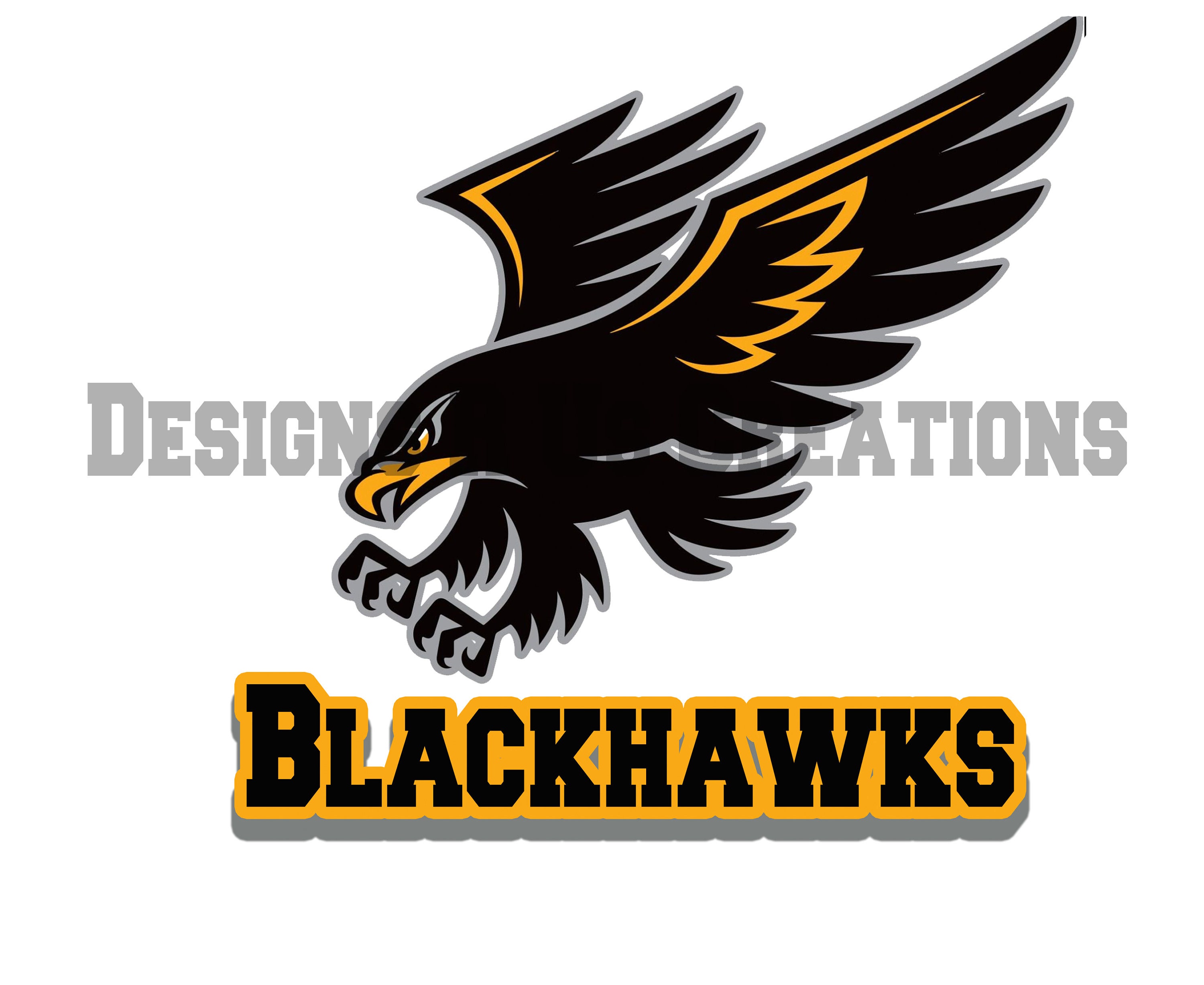 Blackhawks Football Logo