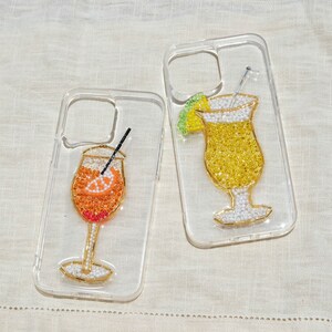 Cocktail Beaded Resin Phone Case, Dirty Martini, Espresso Martini ...