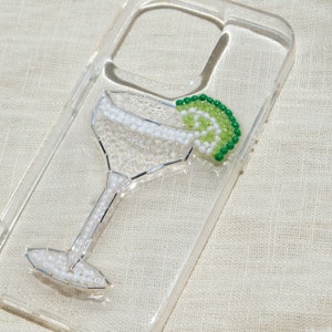 Cocktail Beaded Resin Phone Case, Dirty Martini, Espresso Martini ...