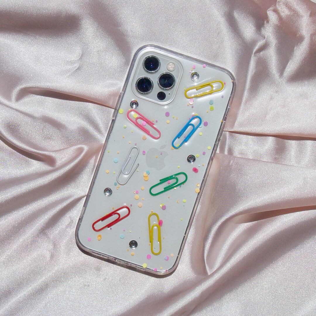 Colorful Paper Clip Resin Phone Case - Etsy