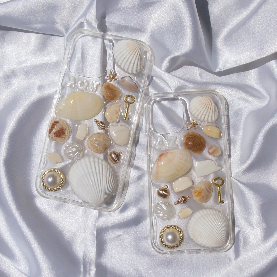 Handmade Coastal Seashell Resin Phone Case - Etsy