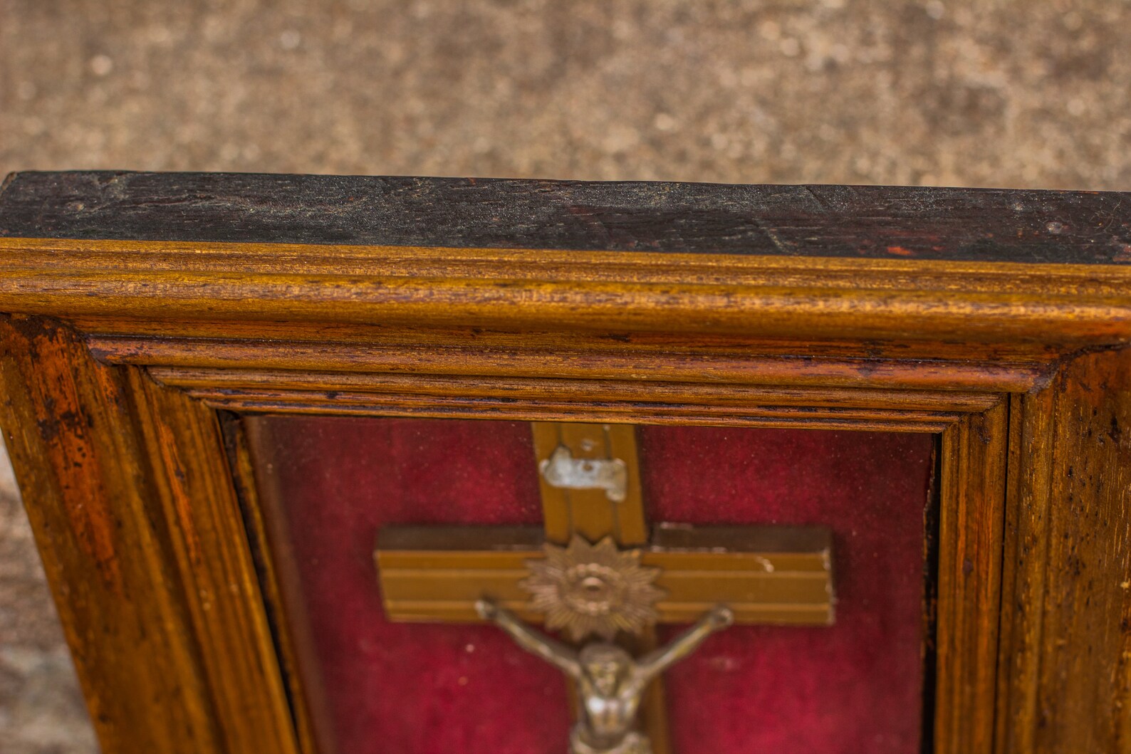 Early 1900's Antique Handmade Gilded Crucifix Shadowbox on | Etsy