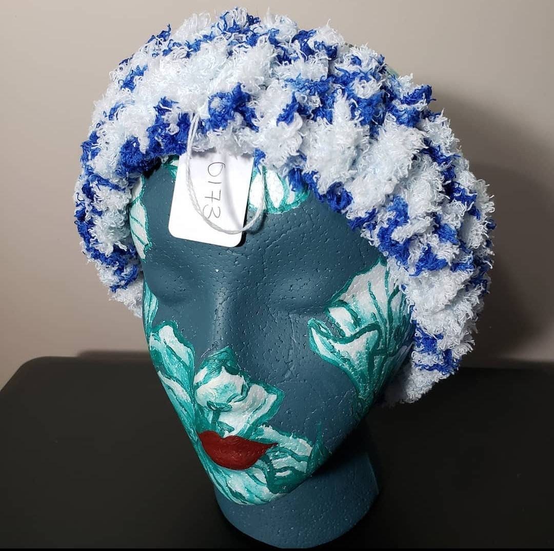 Blue and White Super Fuzzy Headband - Etsy