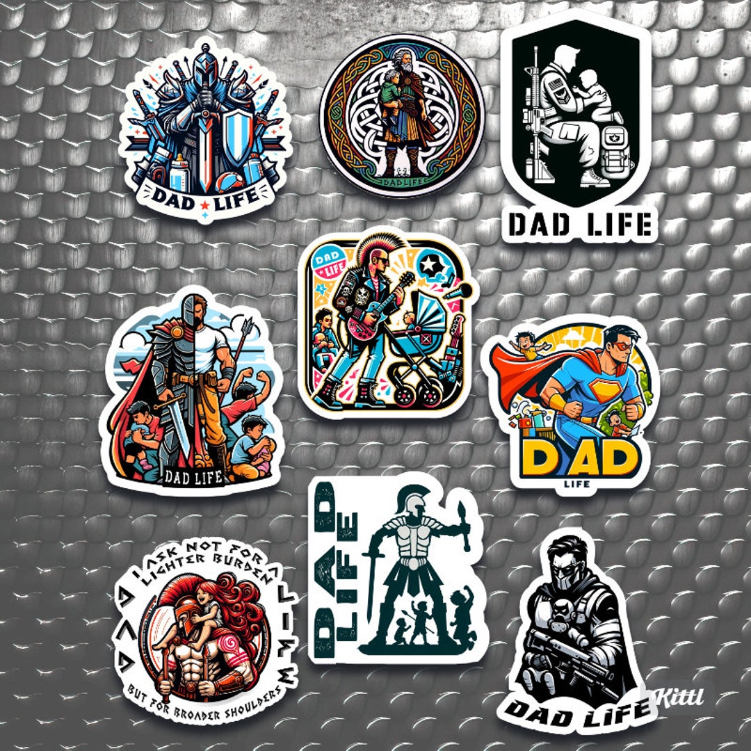 Unique Father's Day Sticker Set dad Life Themed Stickers for Cool Dads ...