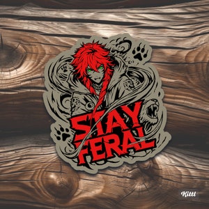 Feral and Wild Decal Set Stay Feral Stickers Anime-inspired Wild Spirit ...