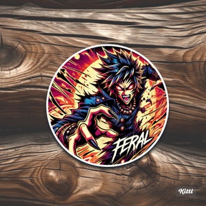 Feral and Wild Decal Set Stay Feral Stickers Anime-inspired Wild Spirit ...