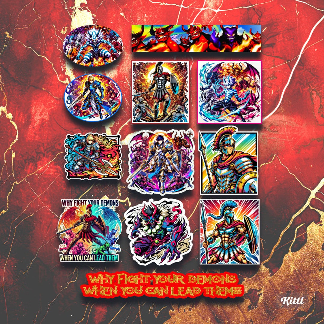 Warriors and Demons Sticker Set why Fight Your Demons When You Can Lead ...