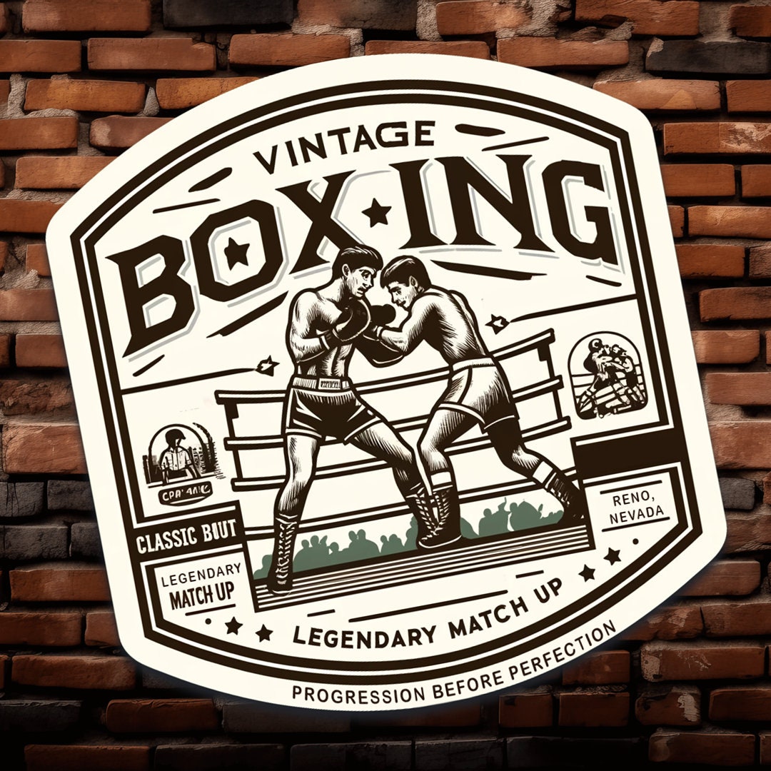 Vintage Old School Boxing Decal Pack - Etsy