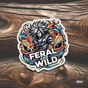 Feral and Wild Decal Set Stay Feral Stickers Anime-inspired Wild Spirit ...