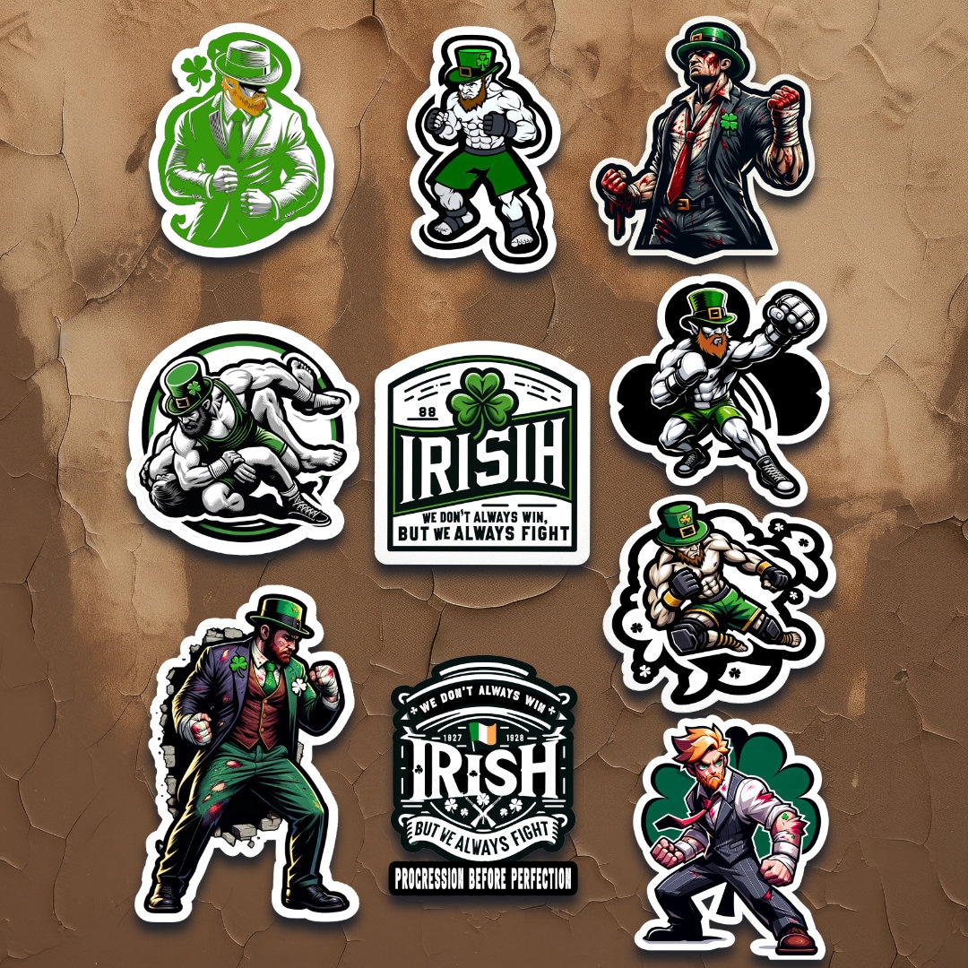 Irish Fighter Stickers Pack - Etsy
