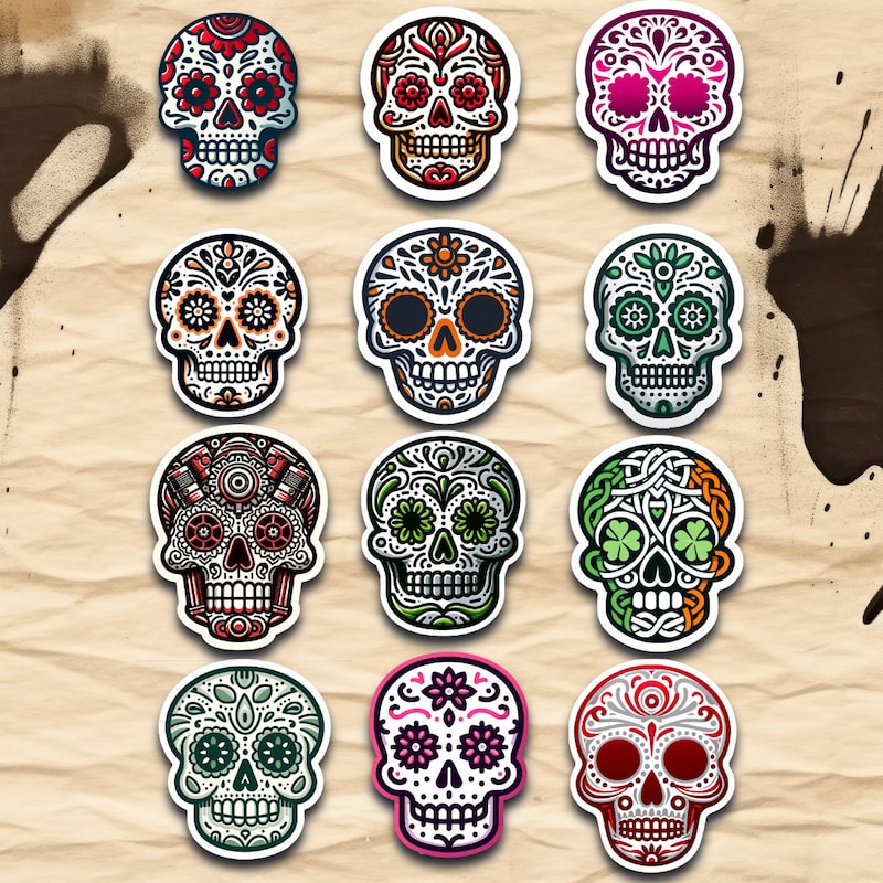 Skull Stickers - Etsy