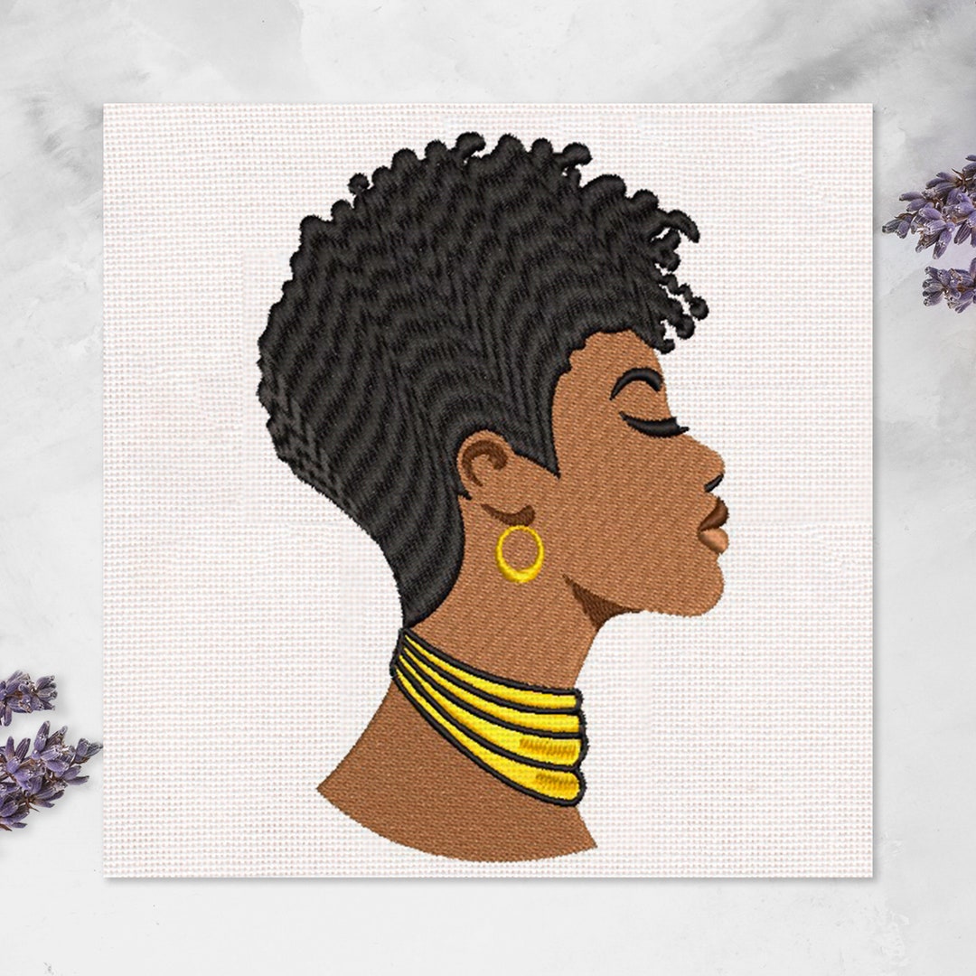 Black Girl Stitching Scheme Embroidery Pattern Scheme African Woman ...