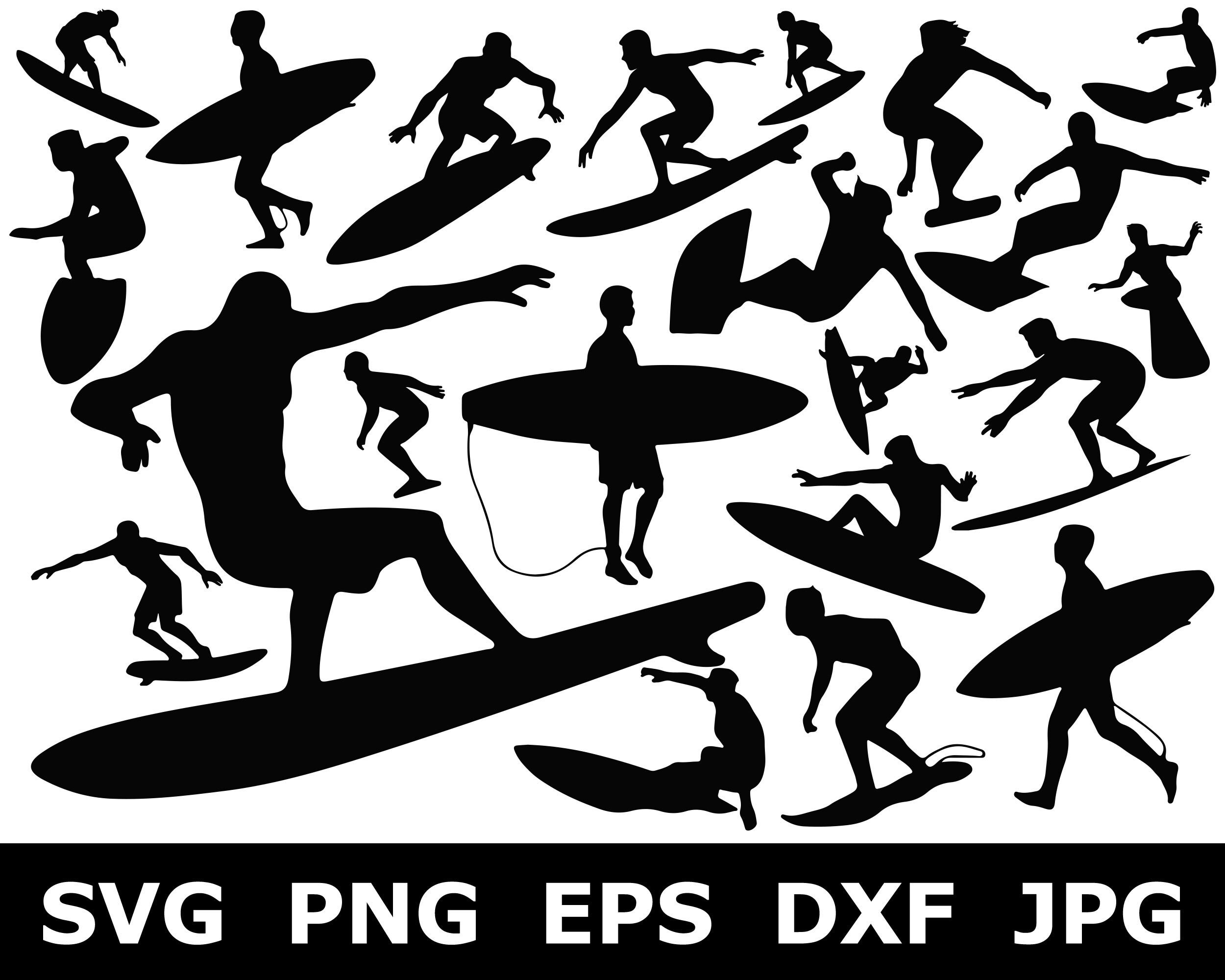 21 SURFING SVG Bundle Surf Svg Beach Svg Surfer Svg Surfboard - Etsy ...