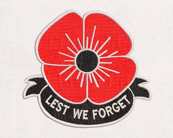 Poppy Embroidered Patch Flower Patches Poppy Designs - Etsy