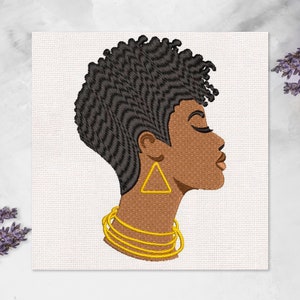 African Woman Stitching Scheme Black Girl Embroidery Pattern | Etsy