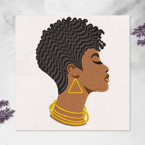 Art & Collectibles Afro woman embroidery design Afro Lady embroidery ...