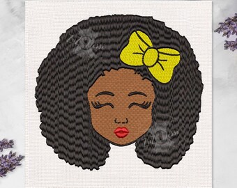 African Woman Stitching Scheme Black Girl Embroidery Pattern - Etsy