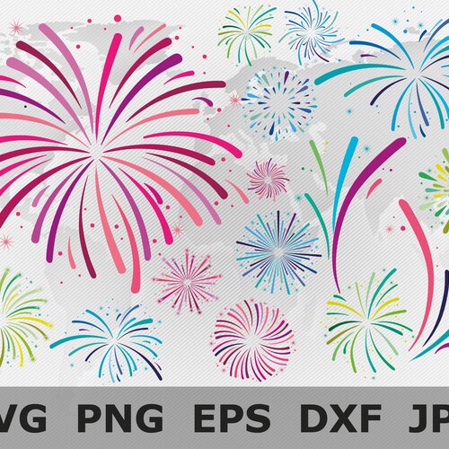 Fireworks SVG Cut Files Firecracker Svg USA Firework Svg | Etsy