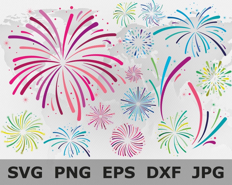 Fireworks SVG Cut Files Firecracker Svg USA Firework svg - Etsy España