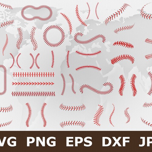Distressed Baseball Stitches SVG DXF EPS Cutting File - Etsy