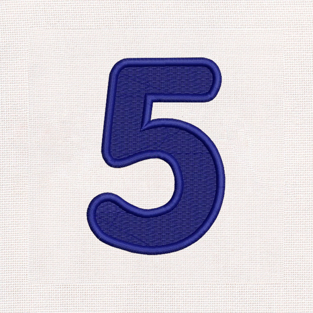 Numbers Embroidered Patch Sew on Patch Iron on Five Number Patch Bag ...