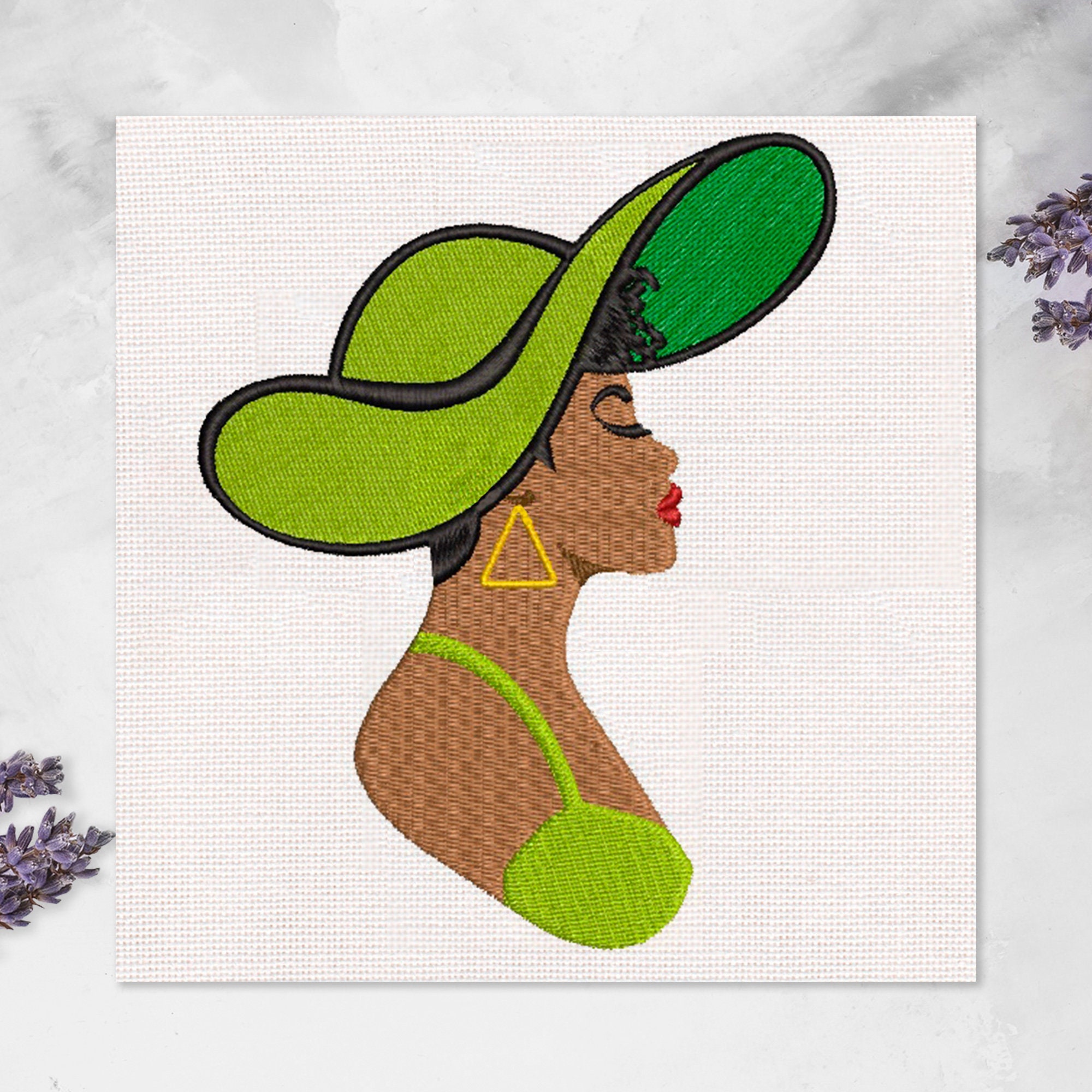 African Girl Machine Embroidery Design African Woman Stitching | Etsy