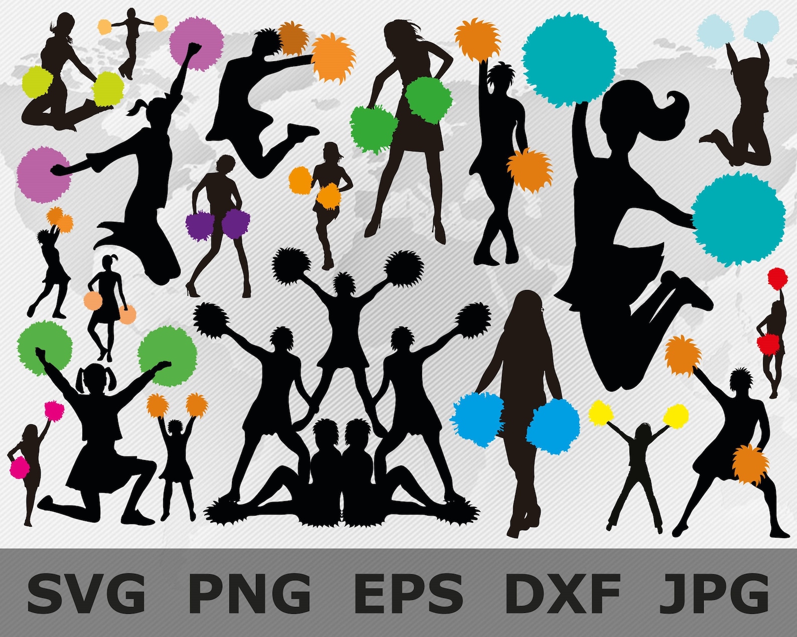 Cheerleader SVG Bundle Cheer Svg Cheer Girl Svg Cheerleader - Etsy