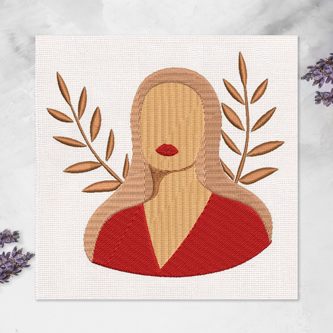 Portrait No Eyes Embroidery Design No Face Stitching Scheme - Etsy