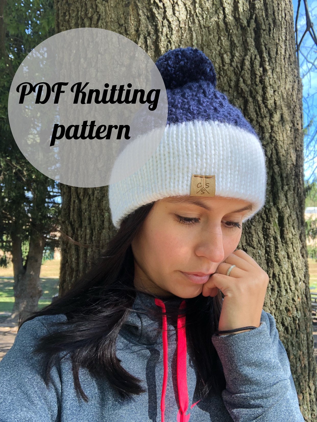 Easy Knitting Pattern Double Brim Knitting Pattern Irinda Beanie ...