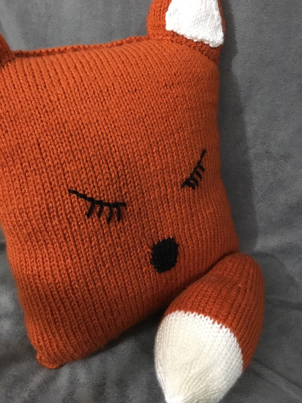 Woodland Fox Pillow Knitting Pattern Easy Knitting Pattern Nursery ...