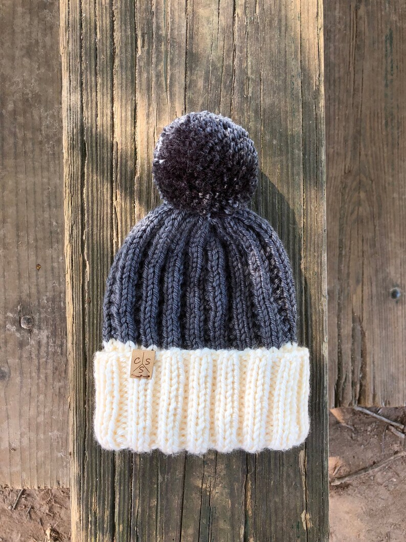 Garter Rib Beanie Knitting Pattern - Women Rib Knitted Winter Adult Hat ...