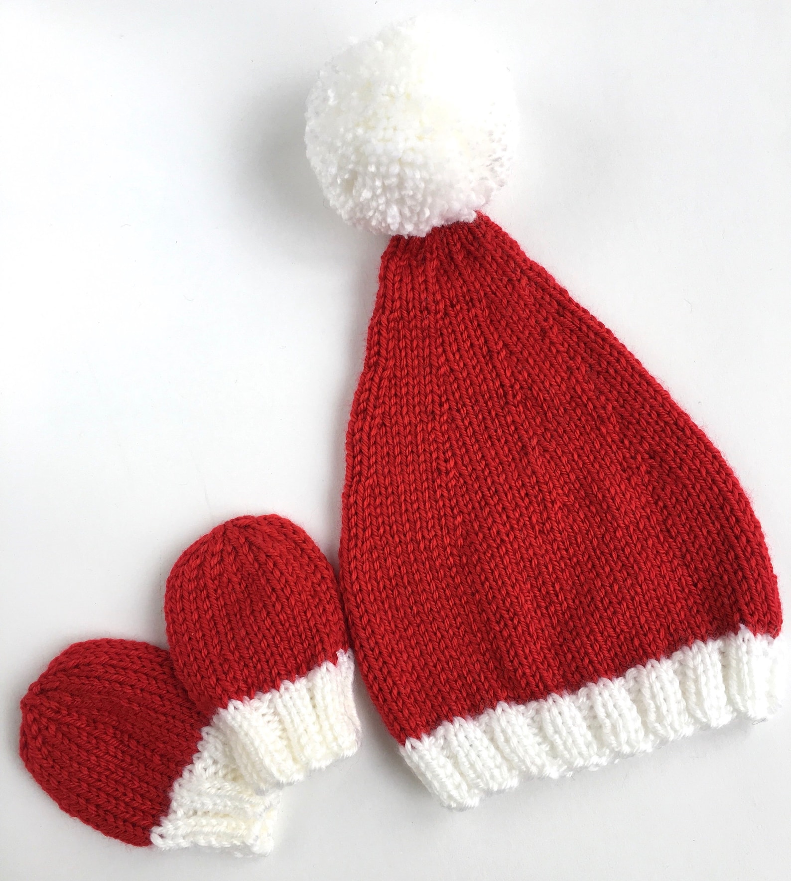 Christmas Baby Hat Knit Pattern Easy Newborn Santa Hat Knit Pattern ...
