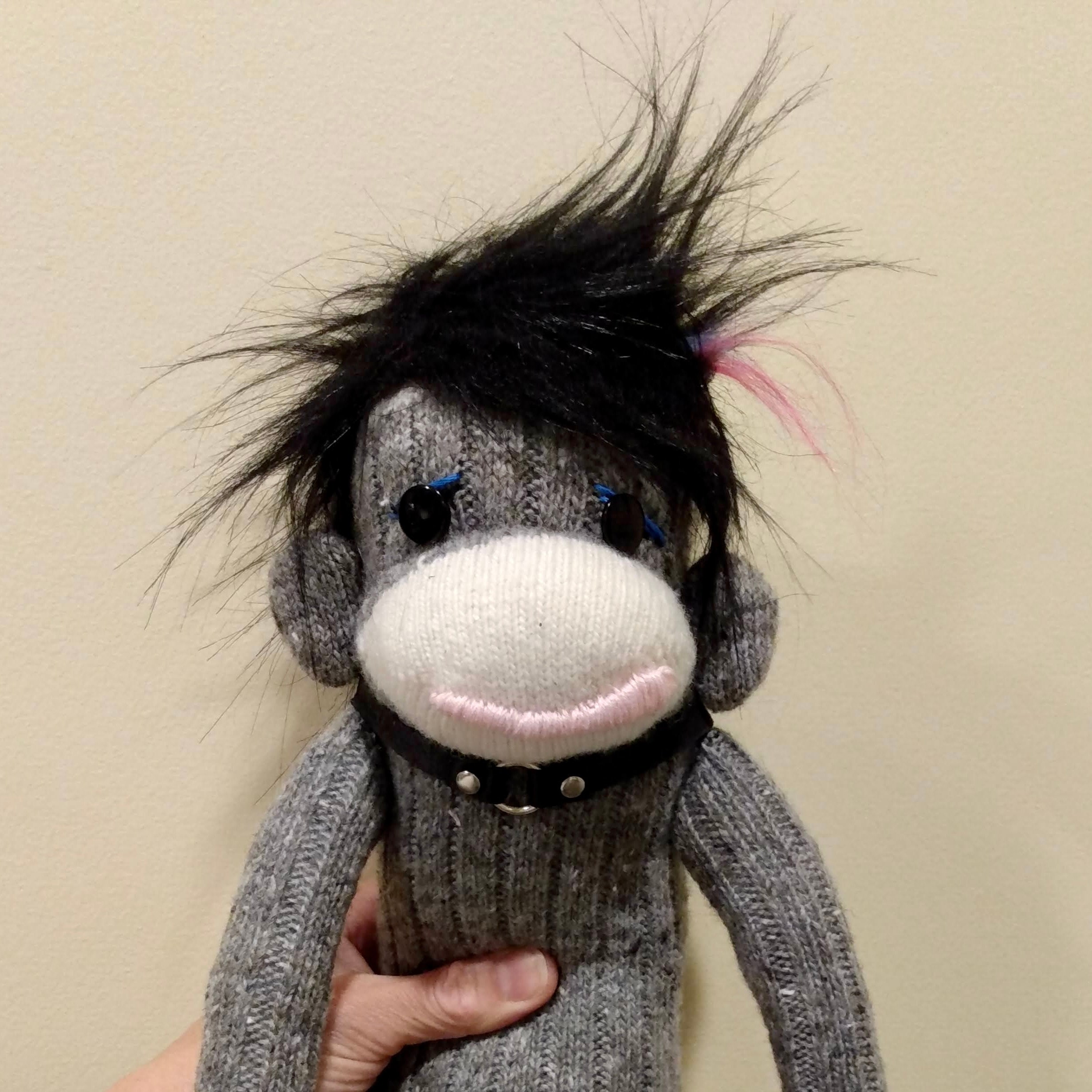 Baby Punk Sweet Emo Sock Monkey Gift for Musician, Gift for Teen - Etsy