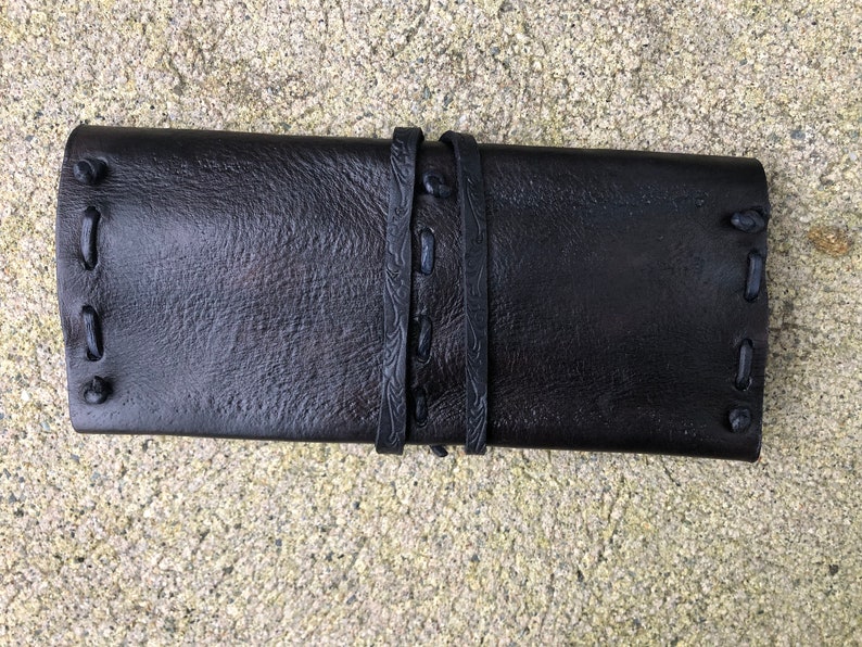 Black Filigree Medieval Wallet - Etsy