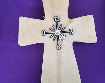 Cross Wall Clock - Etsy