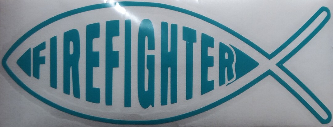 Firefighter Fish - Vinyl Decal - Etsy