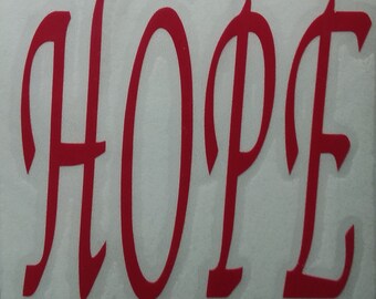 Hope Vinyl Decal Sticker Laptop Window Car Truck Choose Size and Color ...