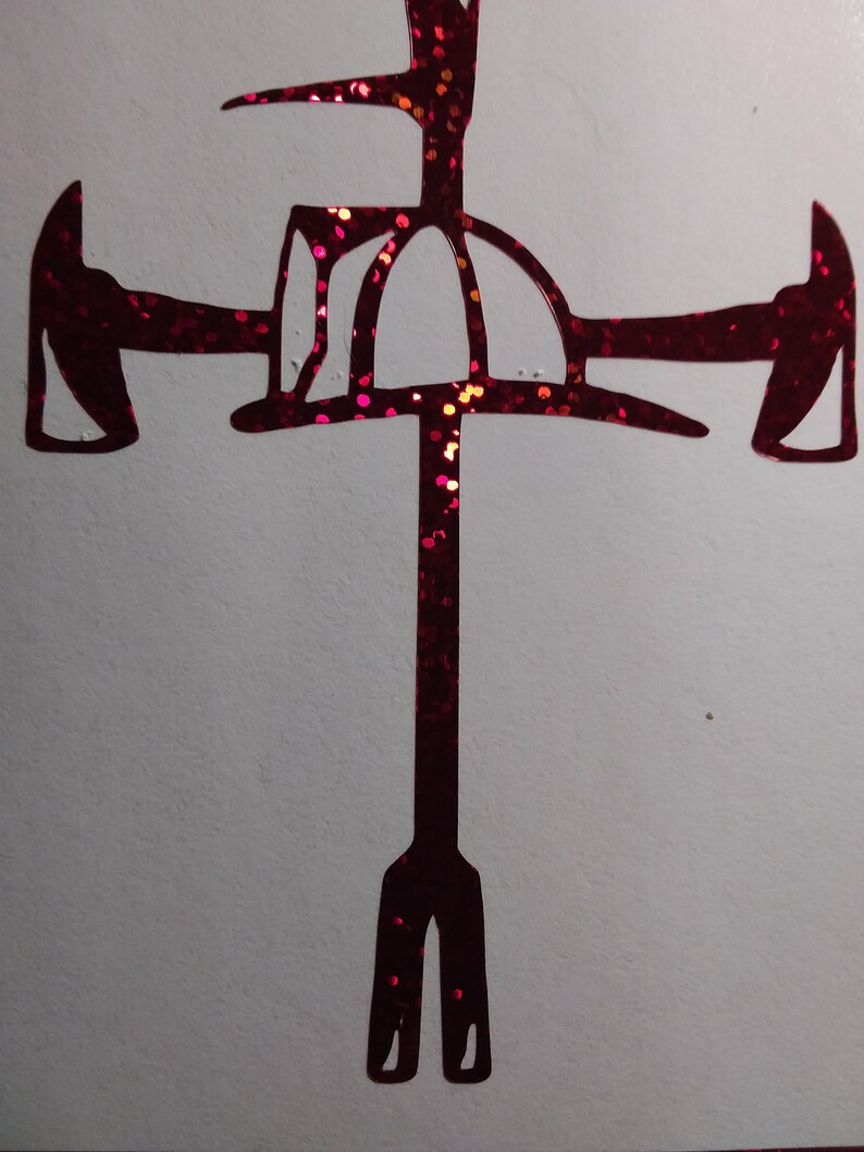 Fire Helmet, Halogen Tool and Axe Cross Vinyl Decal - Etsy