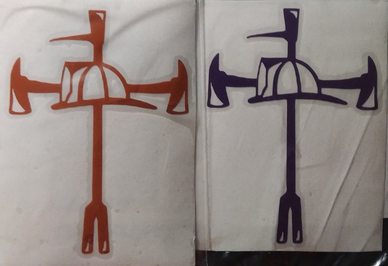 Fire Helmet, Halogen Tool and Axe Cross - Vinyl Decal - Etsy