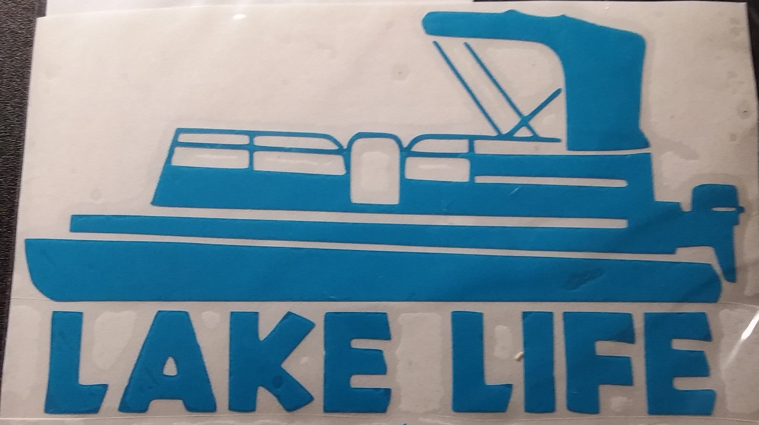 Lake Life With Boat- Vinyl Decal - Etsy