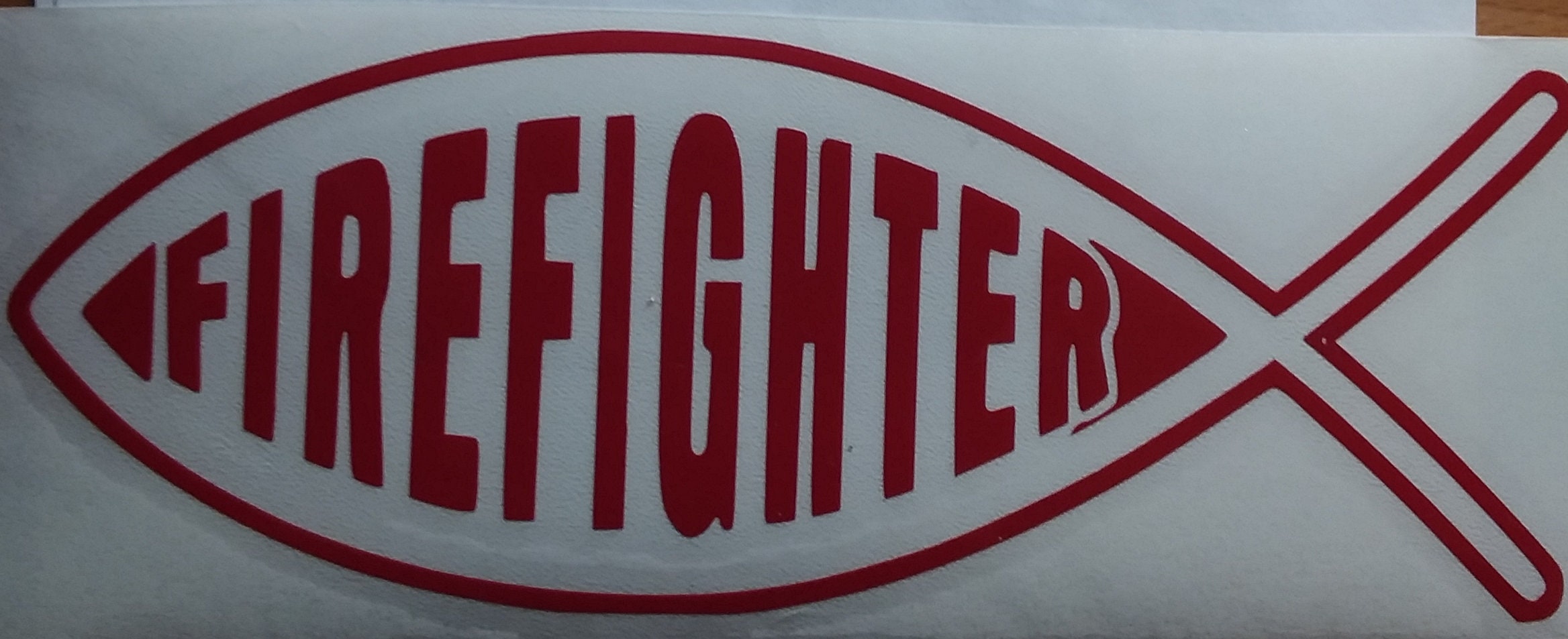 Firefighter Fish Vinyl Decal - Etsy