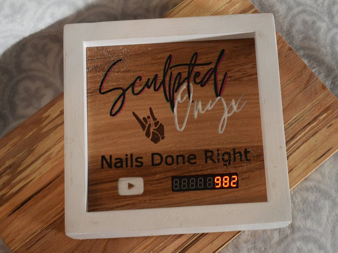 Customised Youtube Subscriber Counter, 20cm X 20cm, Youtube Plaque ...