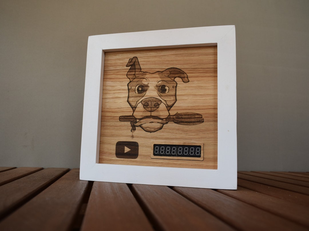 Customised WIFI Youtube Subscriber Counter, 20cmx20cm, Personalised ...