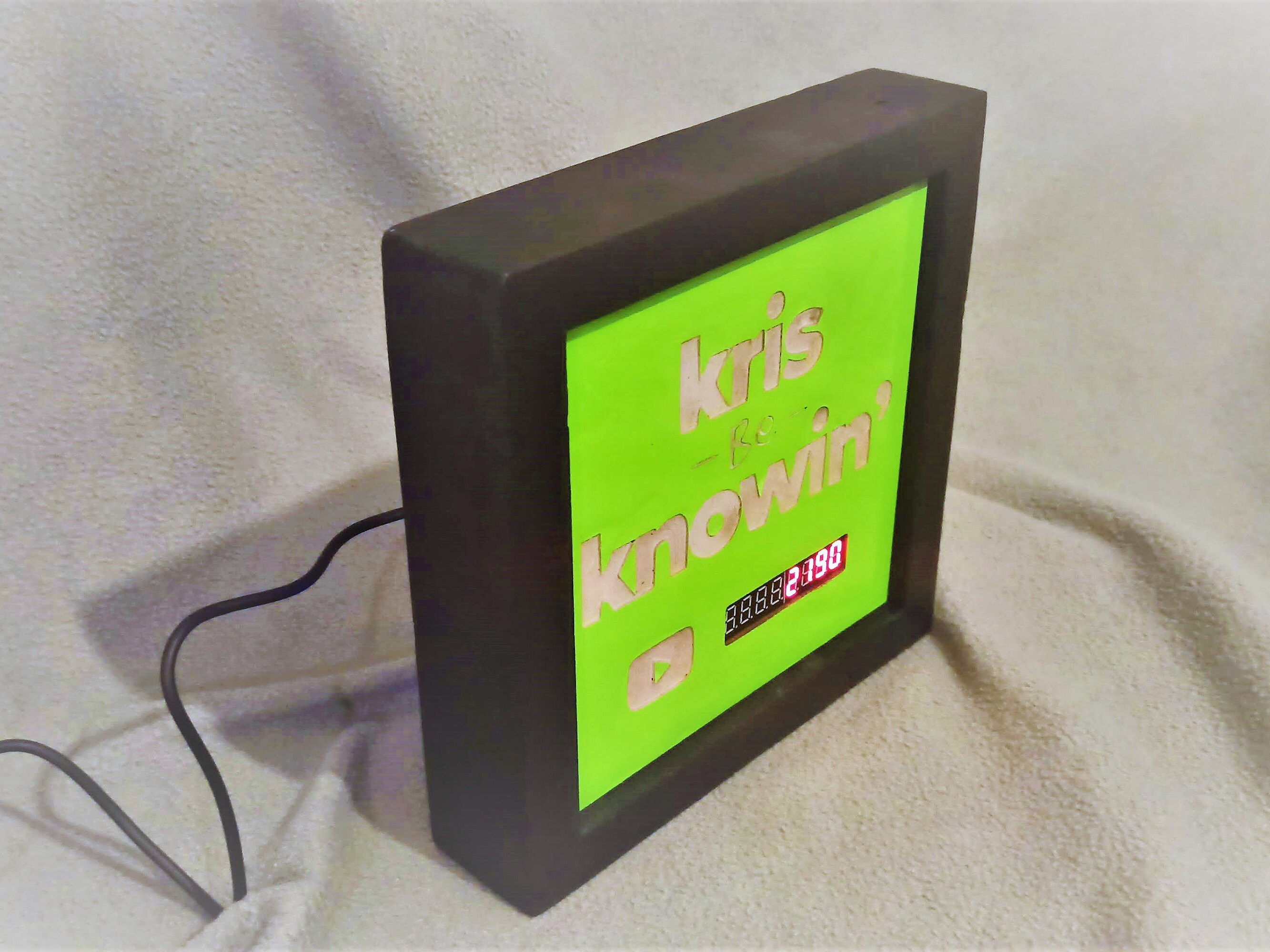 Customized Youtube Subscriber Counter, 20cm X 20cm, Play Button ...