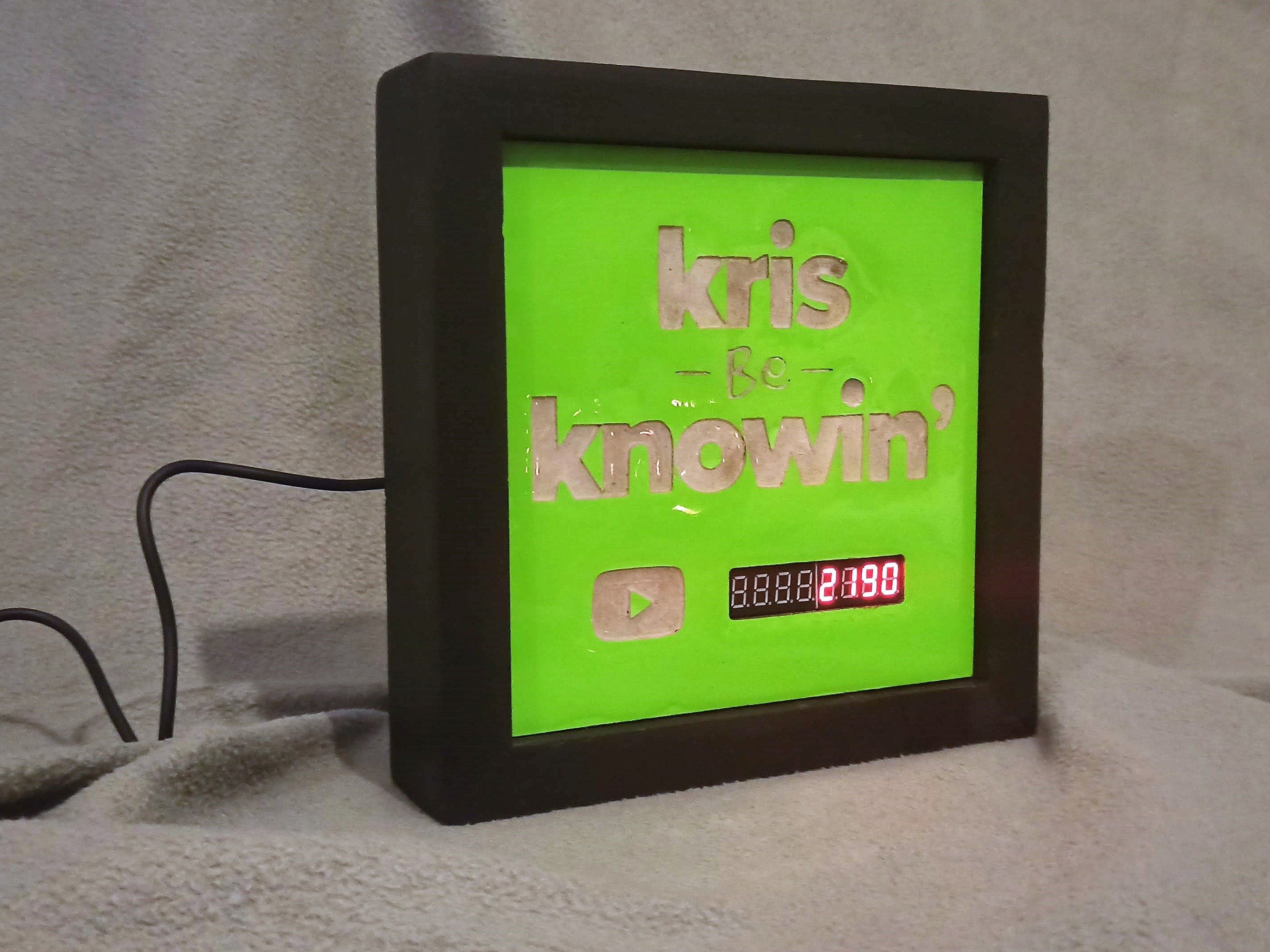 Customized Youtube Subscriber Counter, 20cm X 20cm, Play Button ...