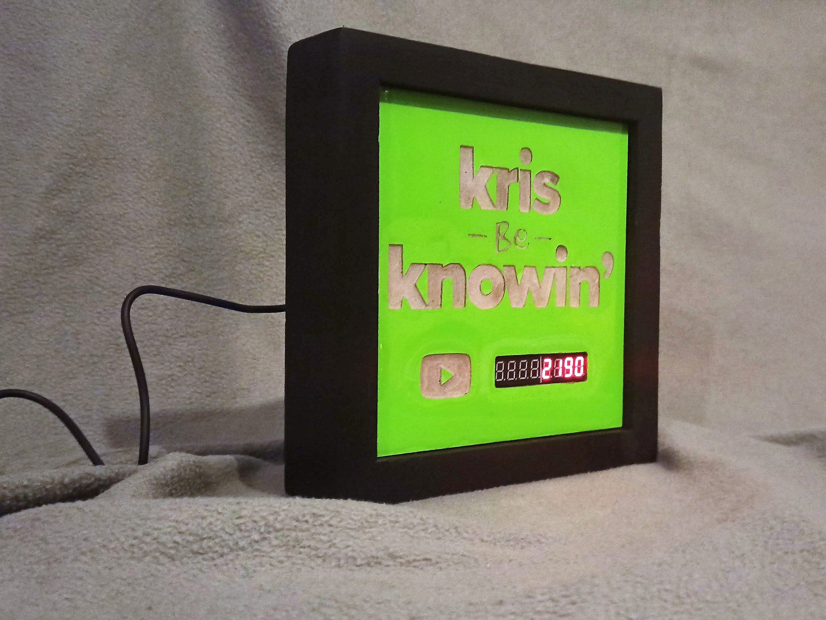 Customized Youtube Subscriber Counter, 20cm X 20cm, Play Button ...