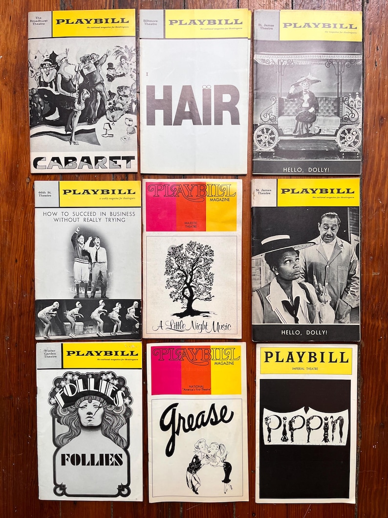 Broadway Playbills: Hair / Hello, Dolly! / How to Succeed / A Little ...